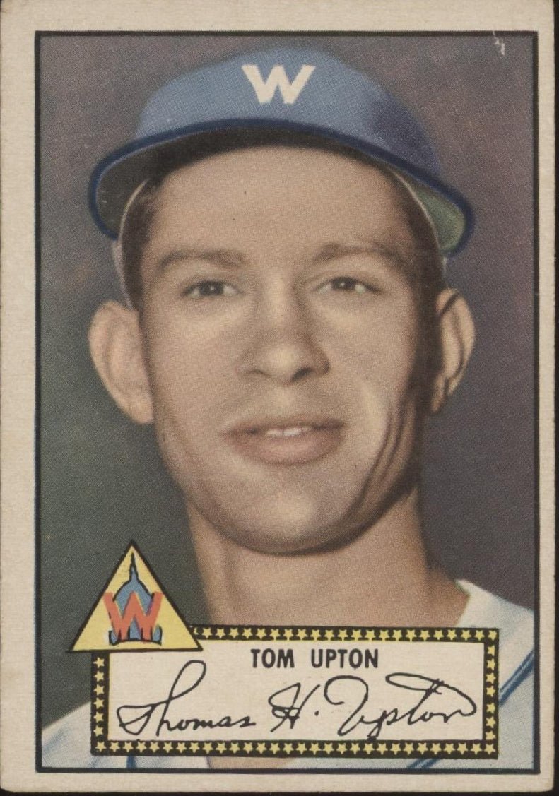 Tom Upton 1952 Topps RC #71 Washington Senators VG #2