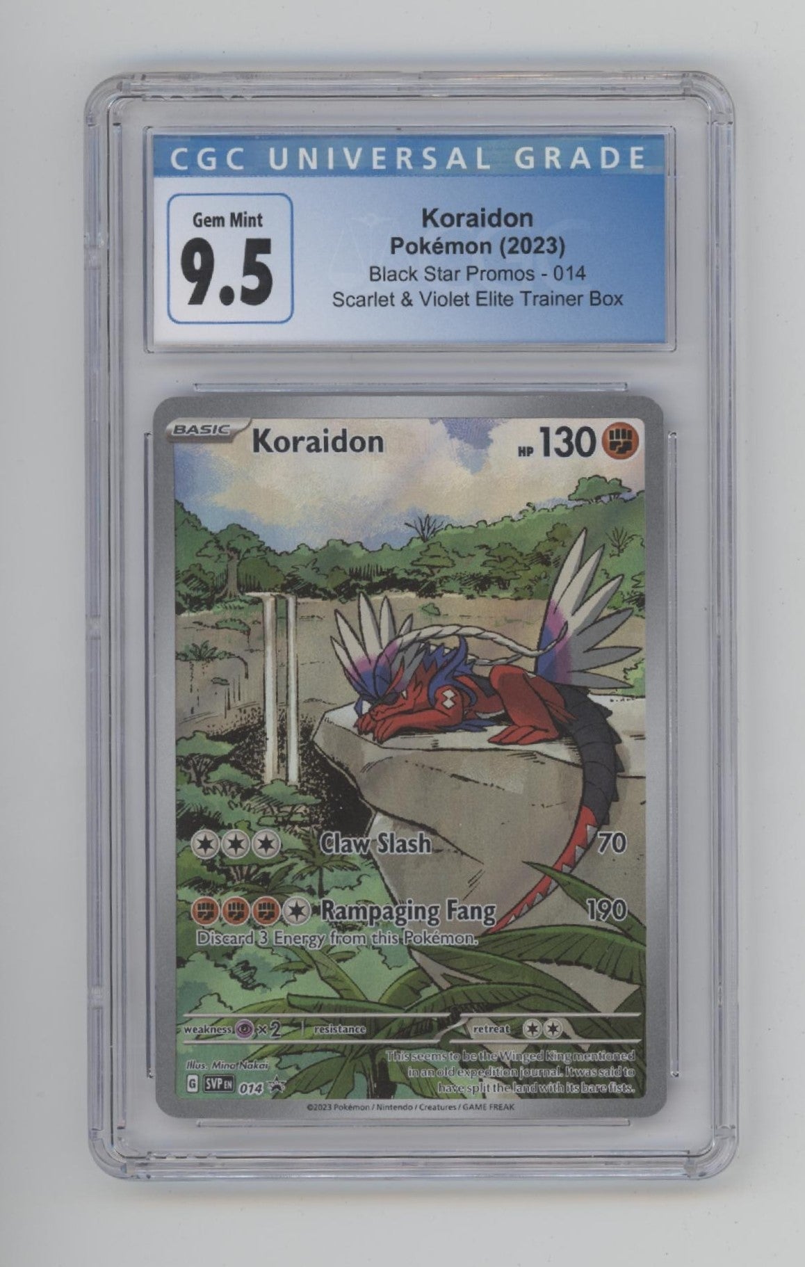 Koraidon Pokemon Scarlet & Violet ETB Black Star Promo #014 CGC 9.5 ...