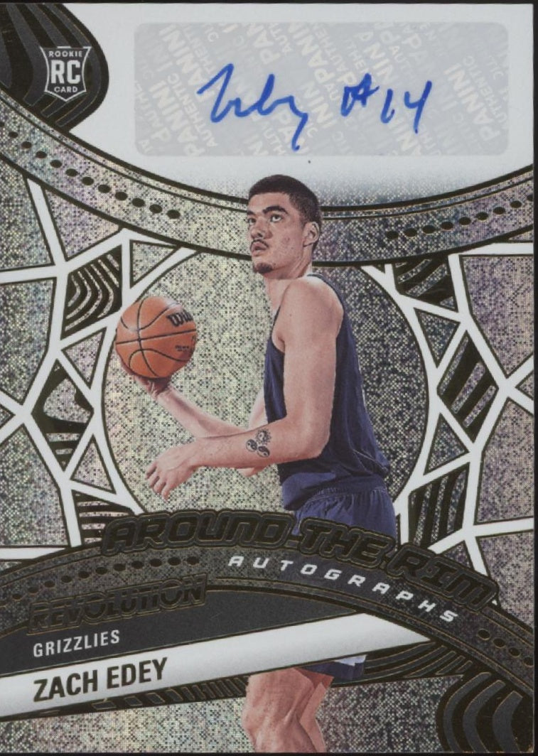 Zach Edey 2024-25 Panini Revolution Around the Rim RC Auto #ATR-ZAC ...