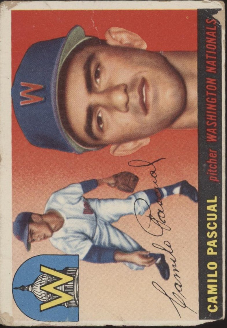 Camilo Pascual 1955 Topps RC #84 Washington Senators GD – Collector ...