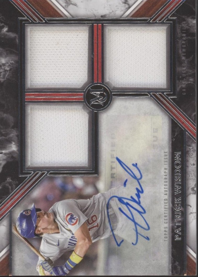 Patrick Wisdom 2022 Topps Museum Collection Triple Swatch Auto 304/399 ...